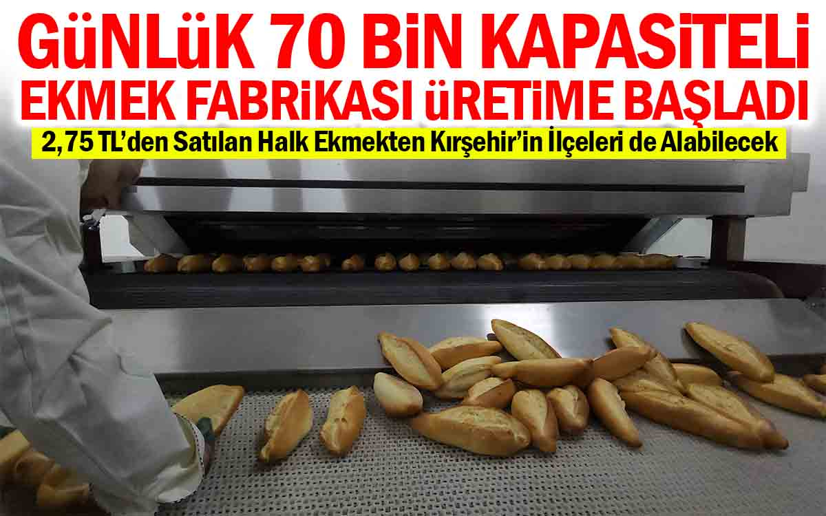 Günlük 70 Bin Kapasiteli Ekmek Fabrikası Üretime Başladı